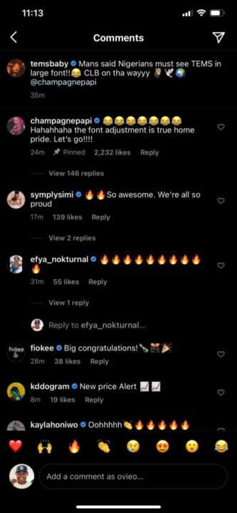 Drake Reacts To Tems’ CLB Album Billboard Fonts | SEE