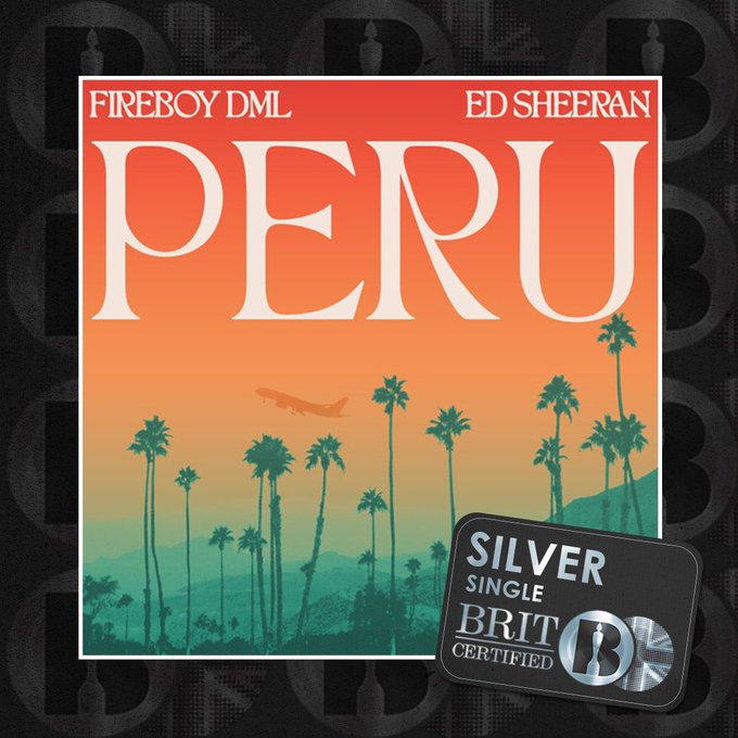 Fireboy DML's 'Peru' Remix Claims Silver Certification in the UK