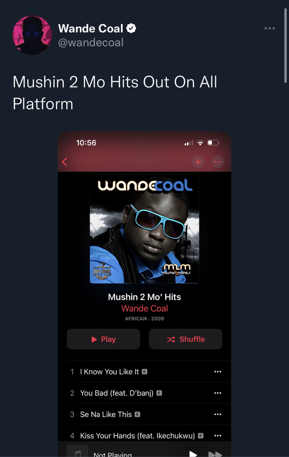 Wande Coal Shares Exciting News About Mushin 2 Mo'Hits Album