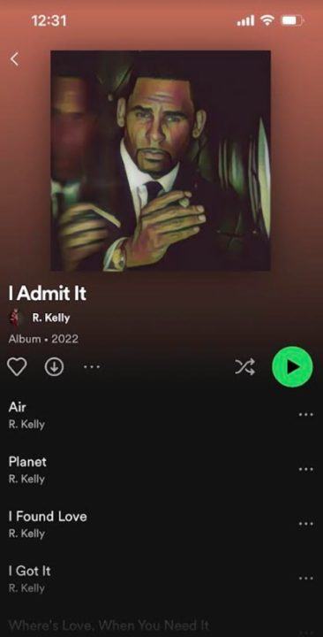 R. Kelly's "I Admit" Album Is Removed From Streaming Platforms
