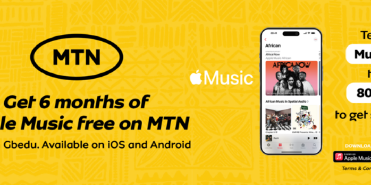 MTN Collaborates With Apple Music And Offers Nigerian Users 6 Months ...