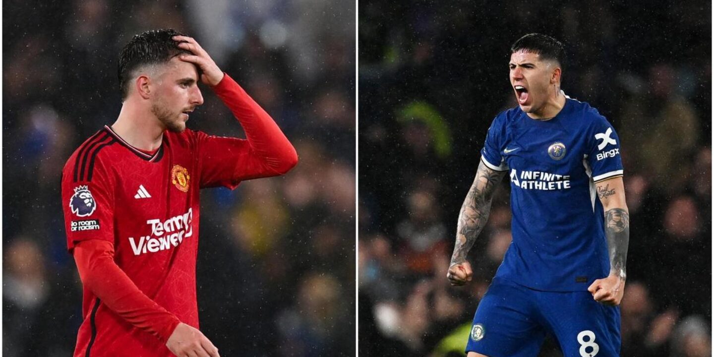 How Enzo Fernandez mocked Mason Mount after the Chelsea vs Man United ...